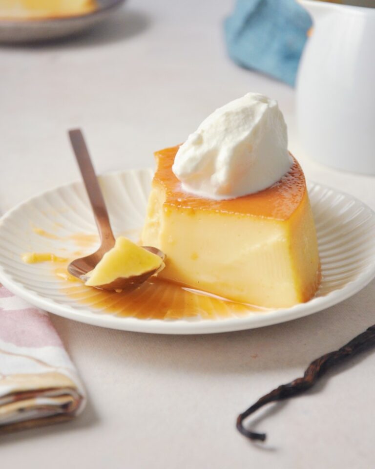 Vanilla Flan with Dulce de Leche Sauce | Lucia Paula