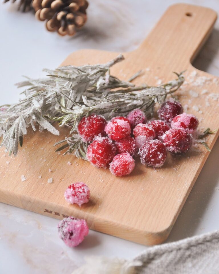 How to make Sugared Cranberries and Rosemary | Lucia Paula