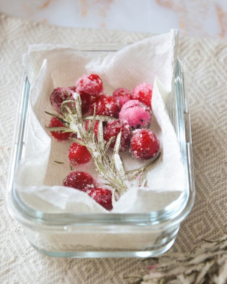 How to make Sugared Cranberries and Rosemary | Lucia Paula